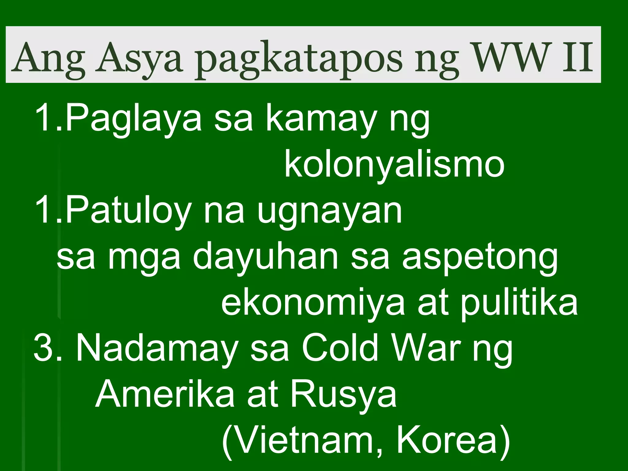 Cold war (Tagalog Version) | PPT