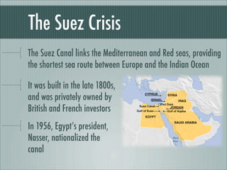 Cold War 3 Suez, Cuban Missile Crisis | PDF