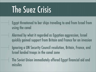 Cold War 3 Suez, Cuban Missile Crisis | PDF