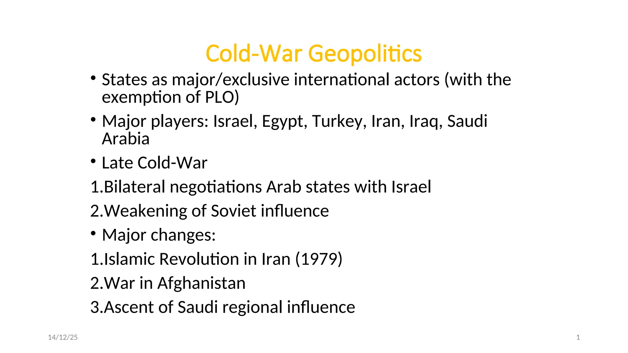 Cold-War Geopolitics NEW mideast stine.ppt
