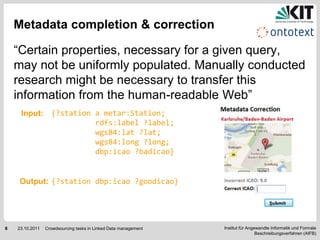 Crowdsourcing tasks in Linked Data management | PPT