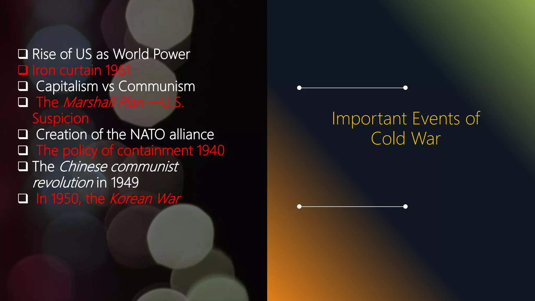 Cold and post cold war | PPSX