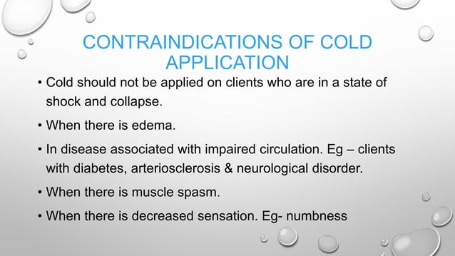 COLD APPLICATION.pptx | Blood Disorders | Diseases and Conditions