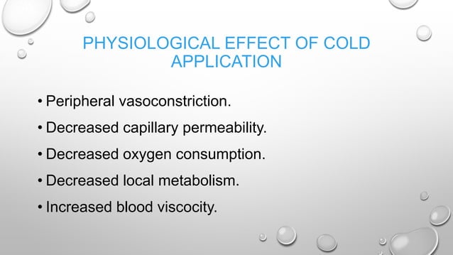 COLD APPLICATION.pptx | Blood Disorders | Diseases and Conditions
