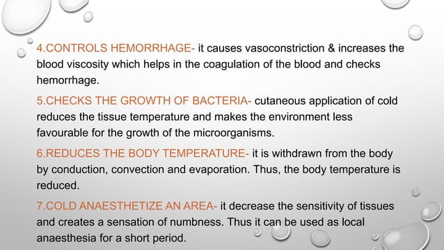 COLD APPLICATION.pptx | Blood Disorders | Diseases and Conditions