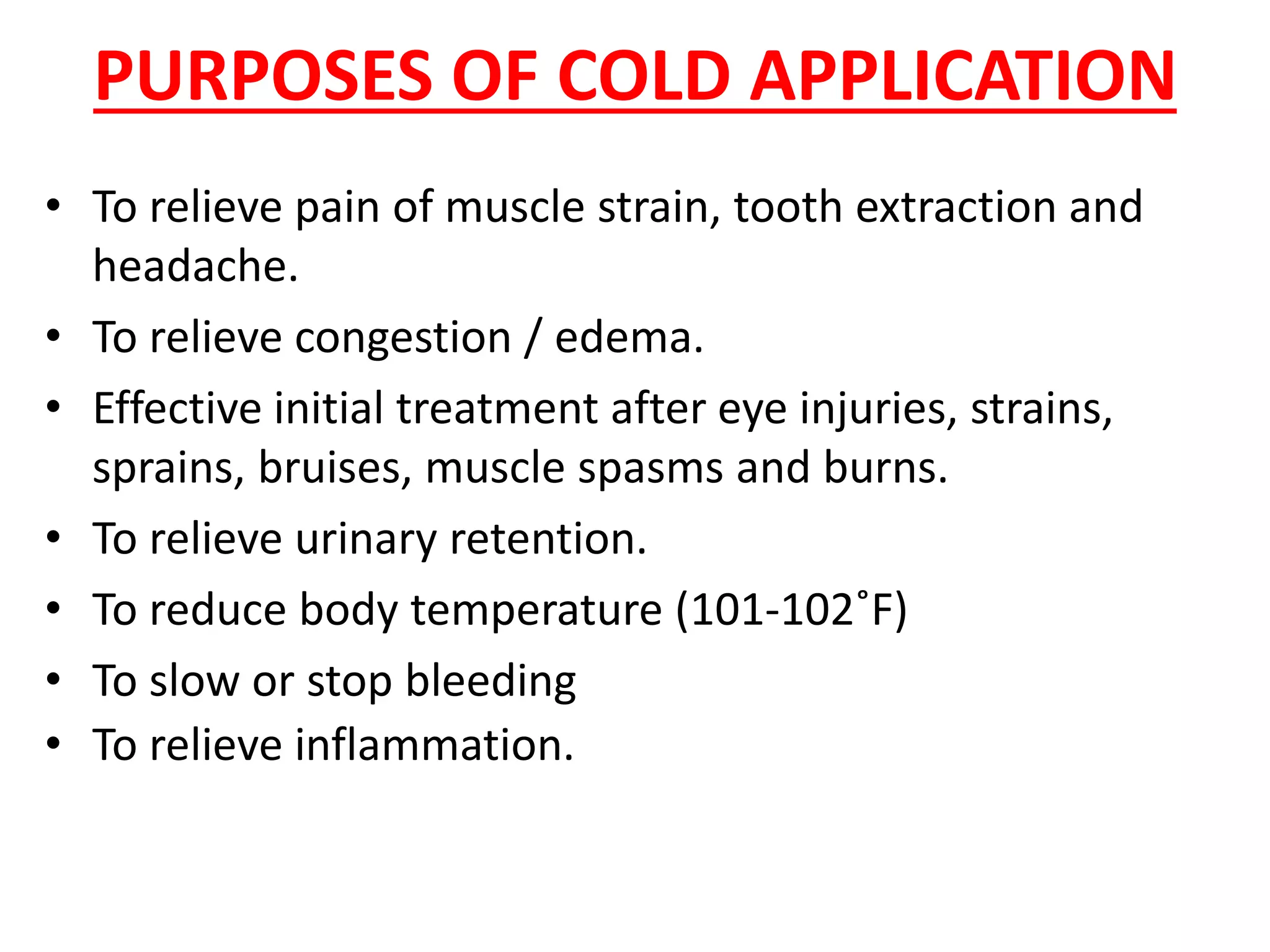 Cold application converted | PDF