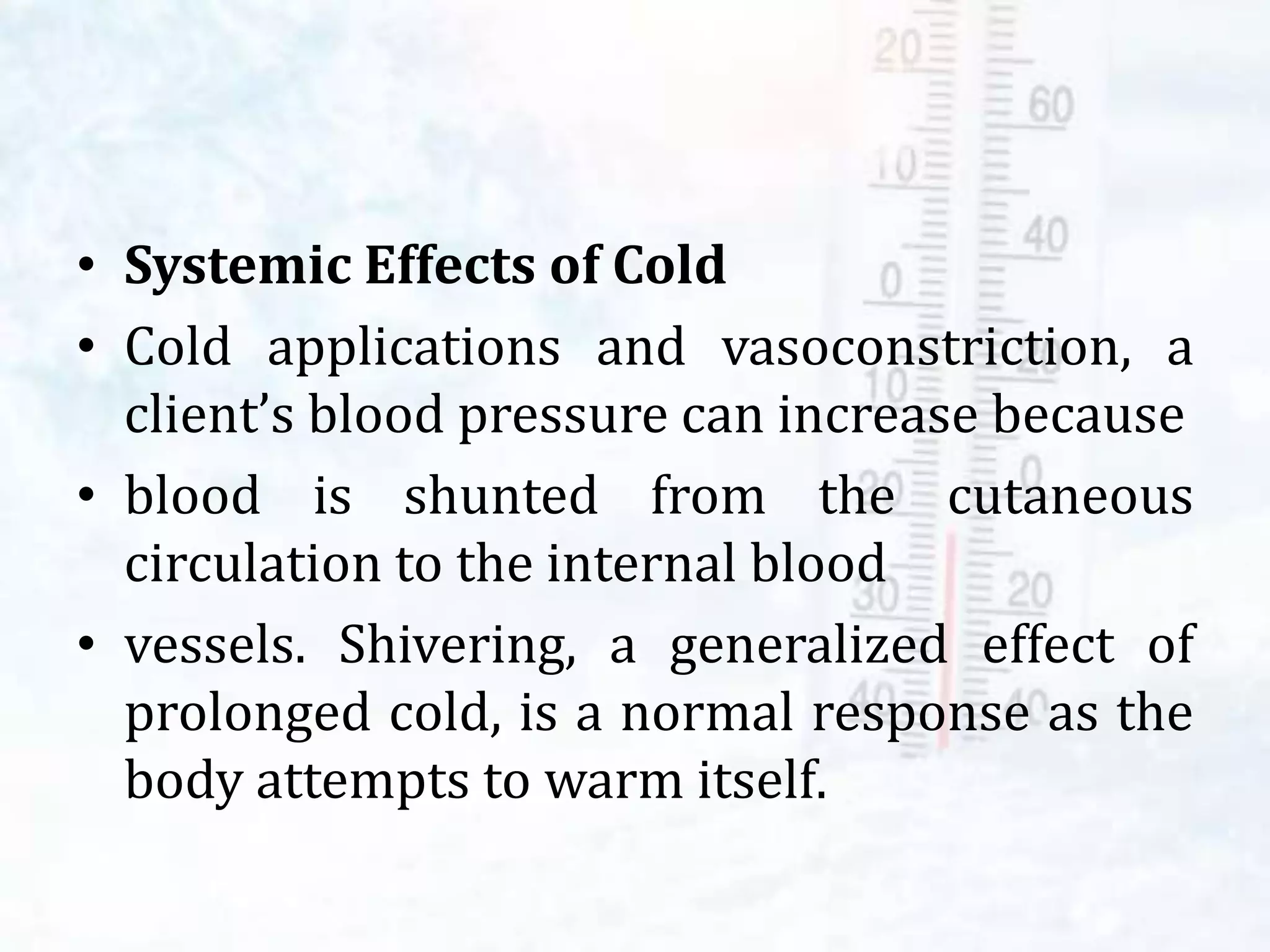 Cold applications | PPTX