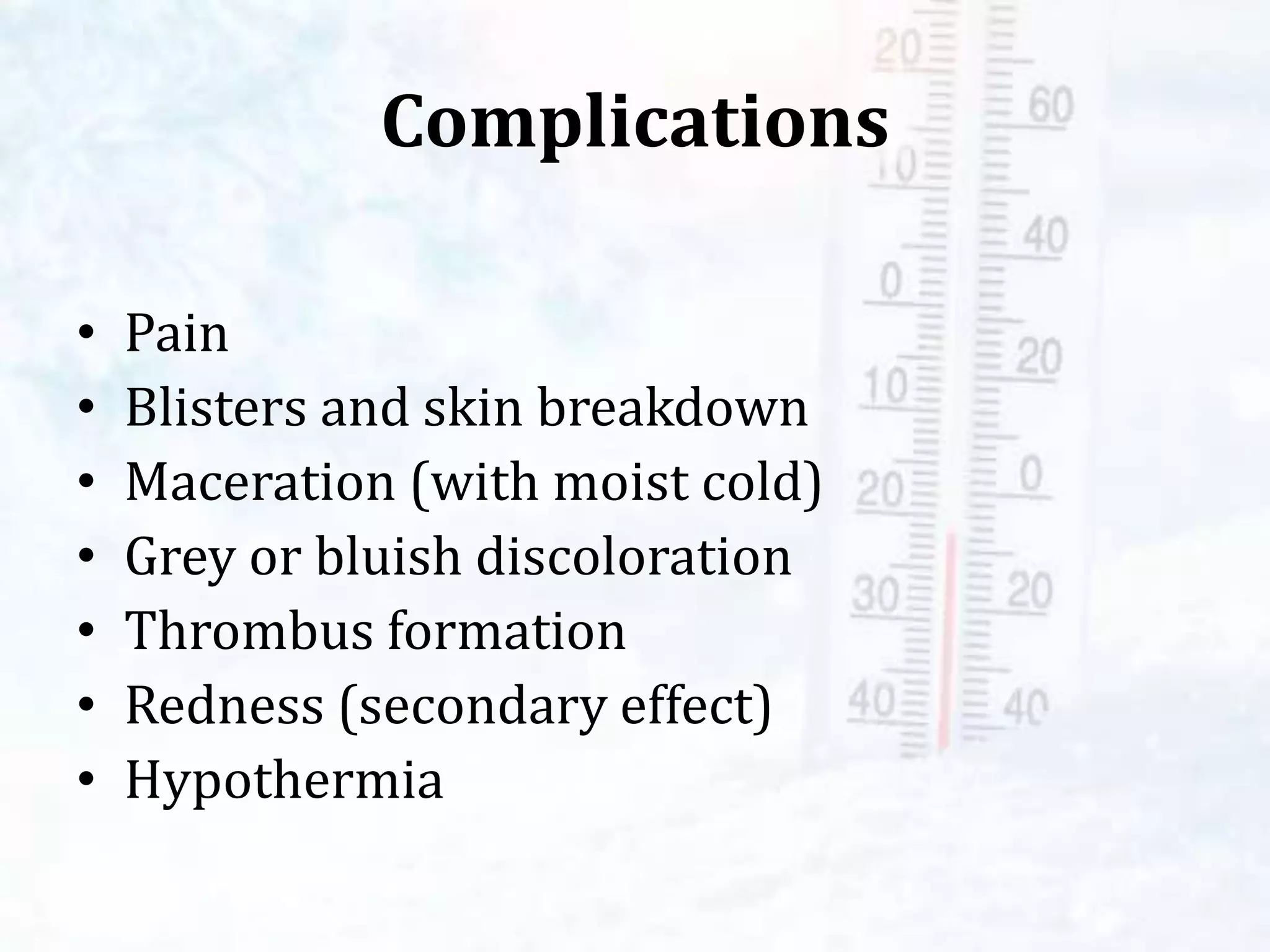 Cold applications | PPTX