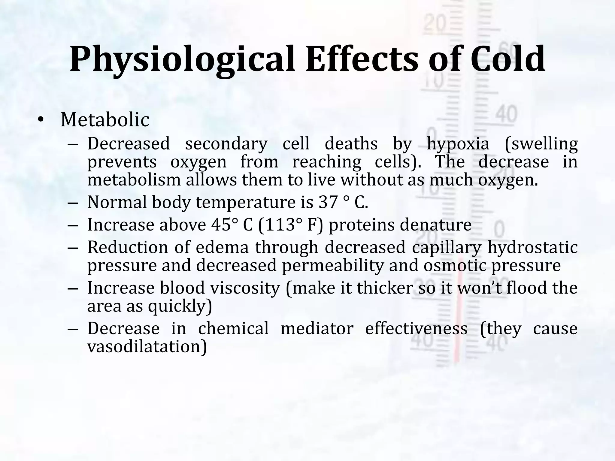 Cold applications | PPTX
