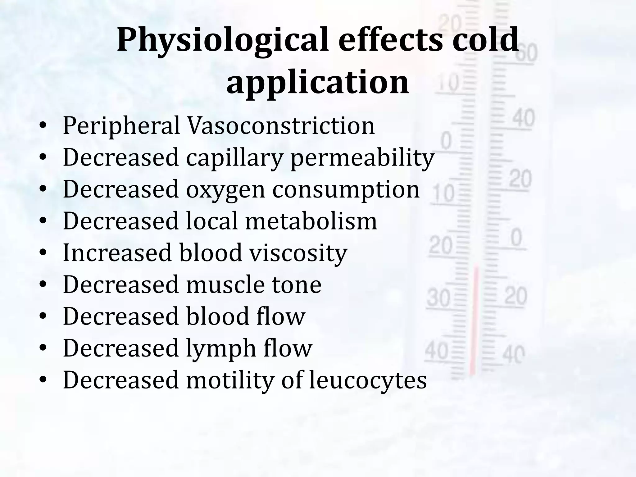 Cold applications | PPTX