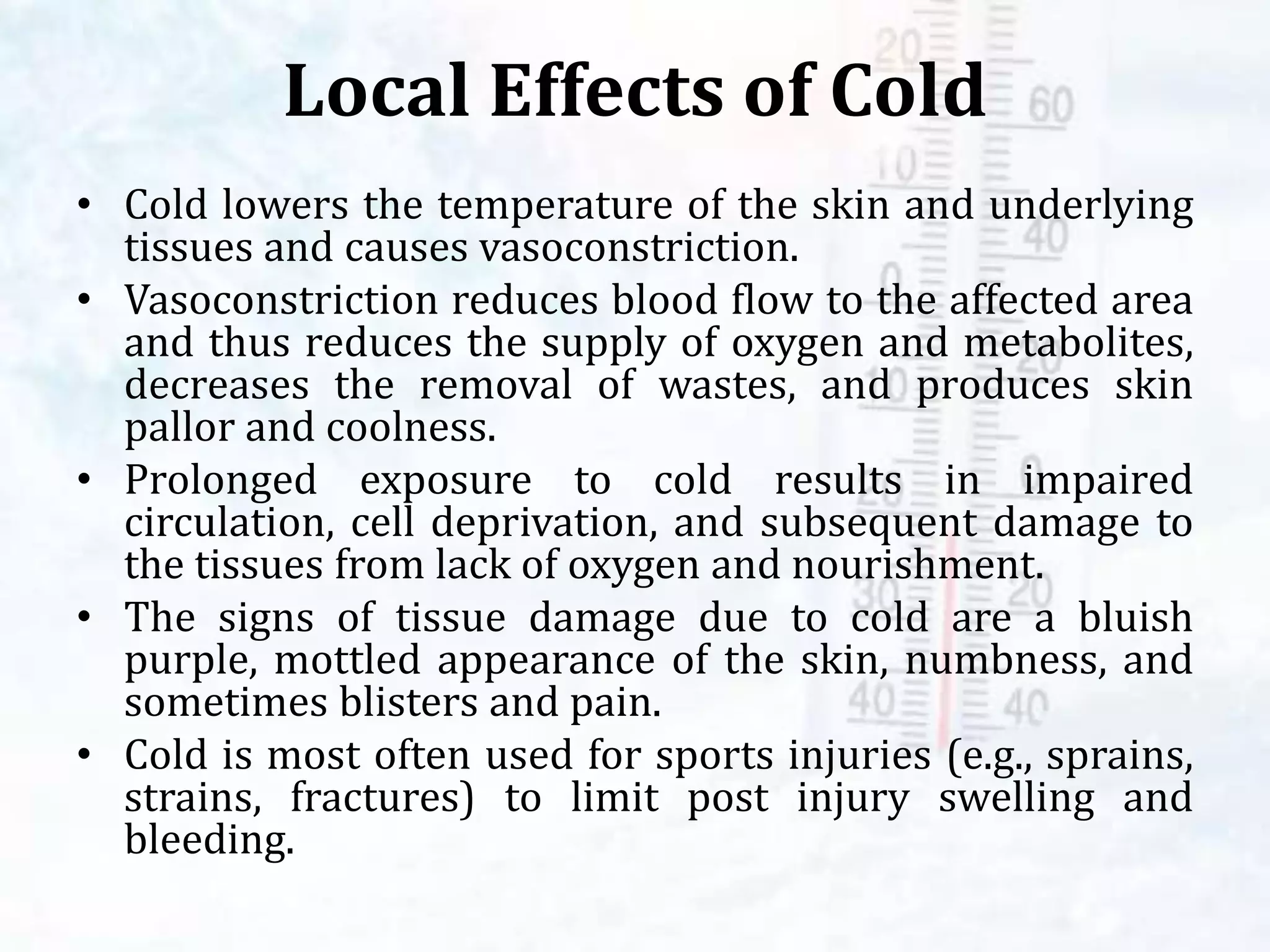 Cold applications | PPTX