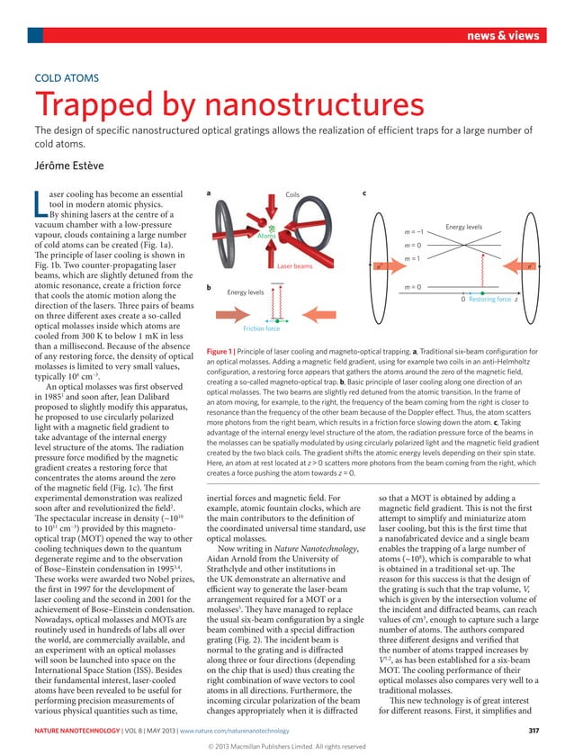 Cold atoms trapped by nanostructures | PDF