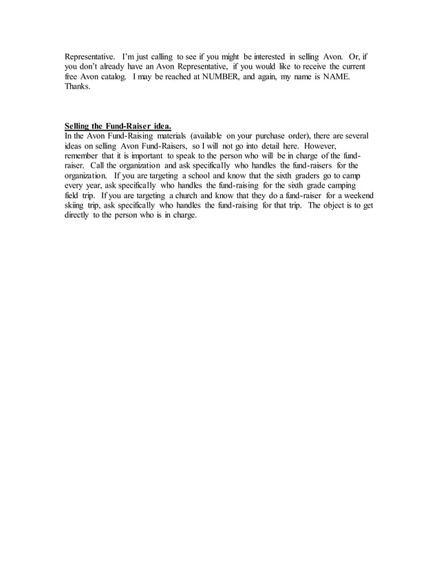 Cold calling tips and scripts | DOCX