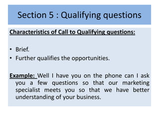 Cold calling training tips | PPTX