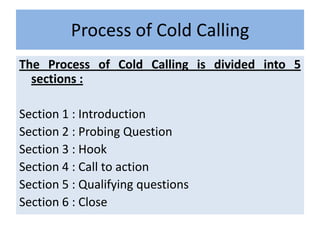 Cold calling training tips | PPTX