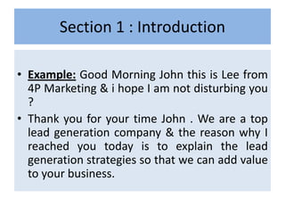 Cold calling training tips | PPTX