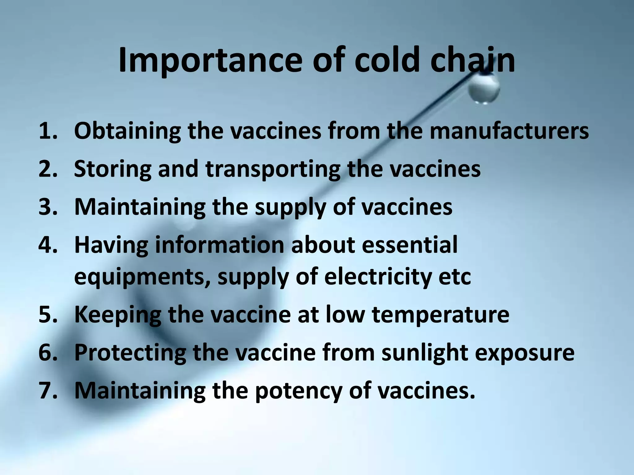 Cold chain | PPTX