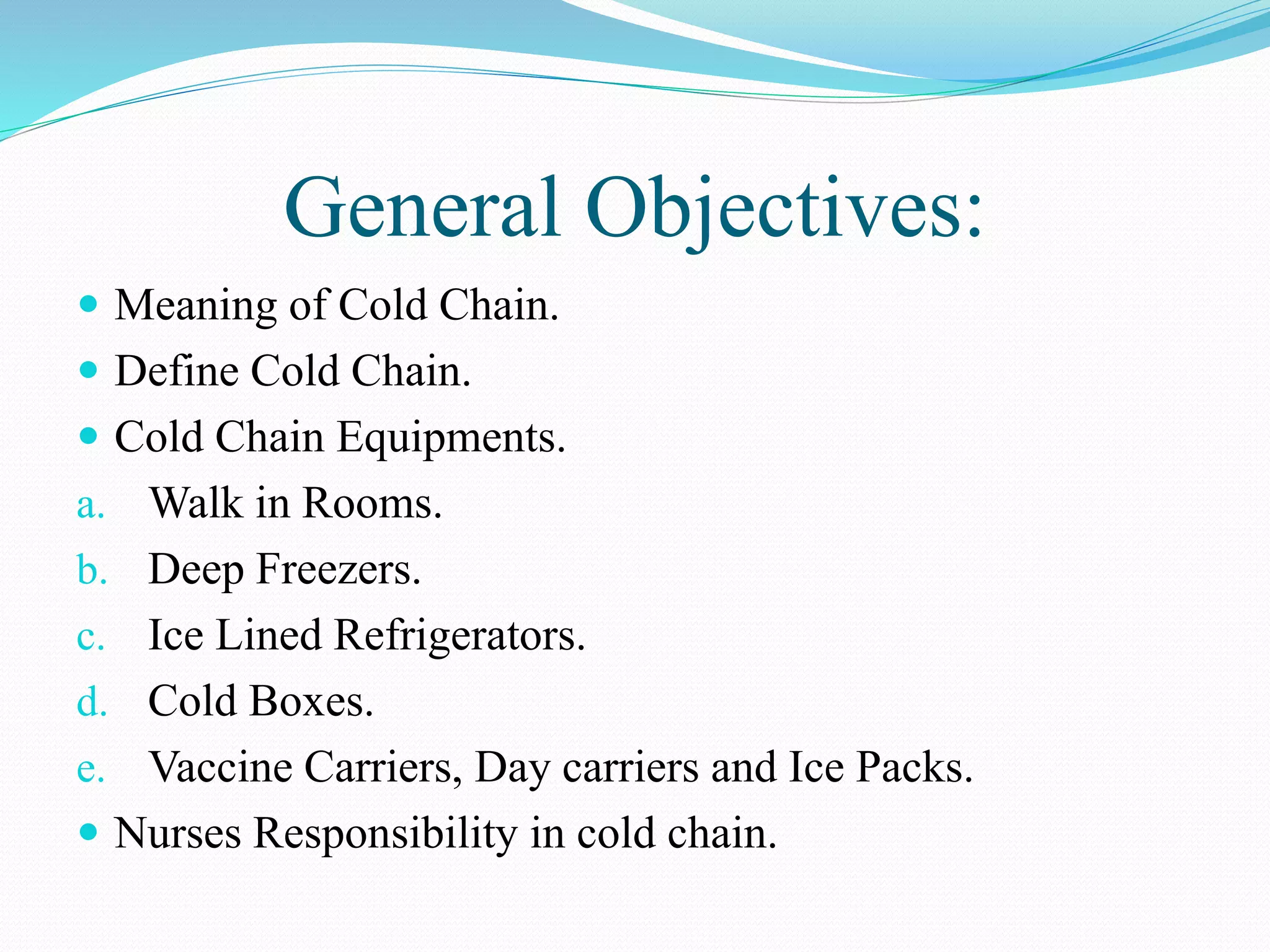 Cold chain | PPTX