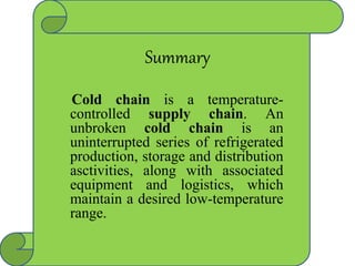 Cold chain | PPT