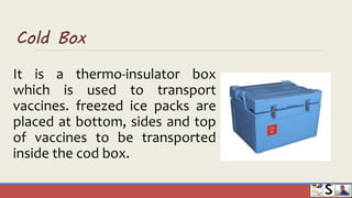 Cold chain in vaccination in english | PPT