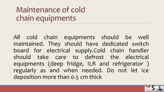 Cold chain in vaccination in english | PPT