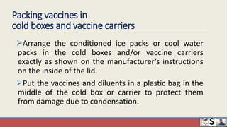 Cold chain in vaccination in english | PPT