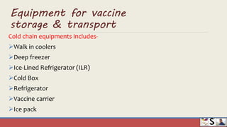 Cold chain in vaccination in english | PPT
