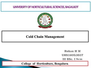 Cold Chain Management in Flowers | PPTX
