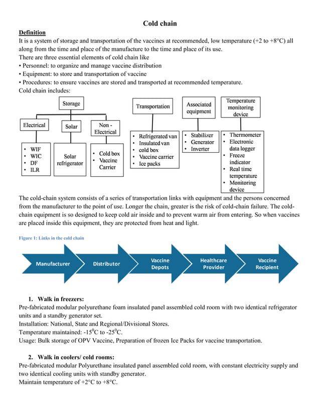 Cold chain notes | PDF