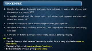 Cold cream vanishing cream | PPTX