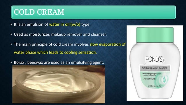 Cold cream vanishing cream | PPTX