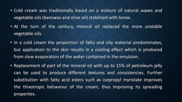 Cold cream vanishing cream | PPTX