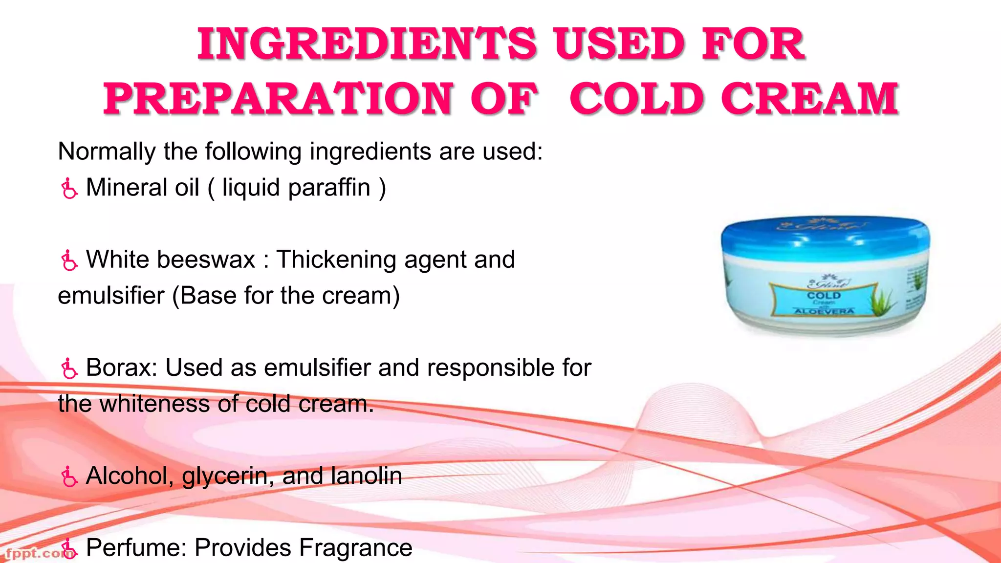 Cold cream & vanishing cream | PPTX
