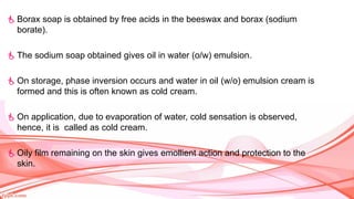 Cold cream & vanishing cream | PPTX