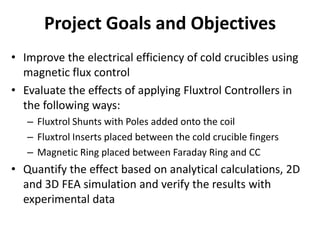 MODELING AND OPTIMIZATION OF COLD CRUCIBLE FURNACES FOR MELTING METALS ...