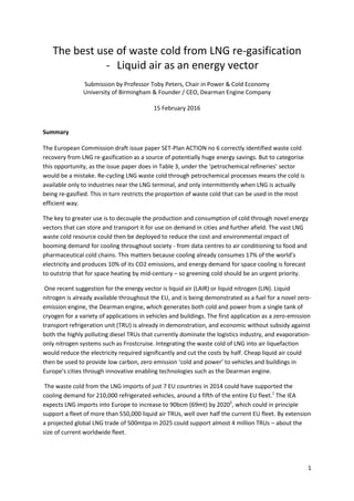 LIQUID AIR LIQUID NITROGEN AS ENERGY VECTORS Cold economy laes server ...