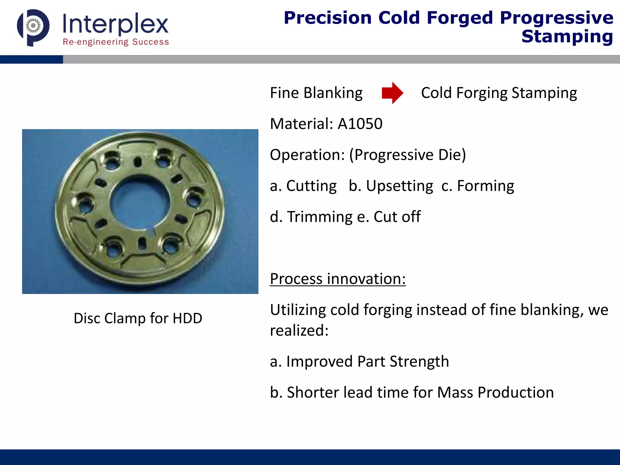 Cold Forging | Precision Cold Forged Progressive Stamping | PDF