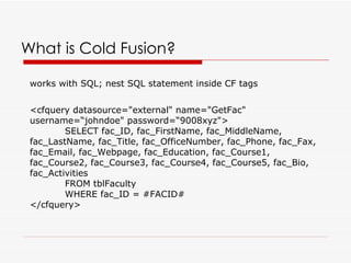 Coldfusion | PPT