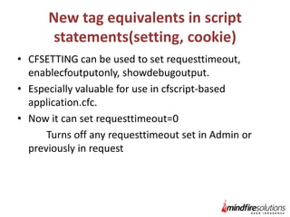 ColdFusion 10 CFScript Enhancements | PPT
