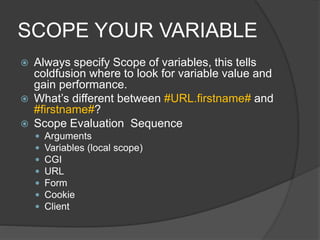 Cold fusion best practice | PPTX