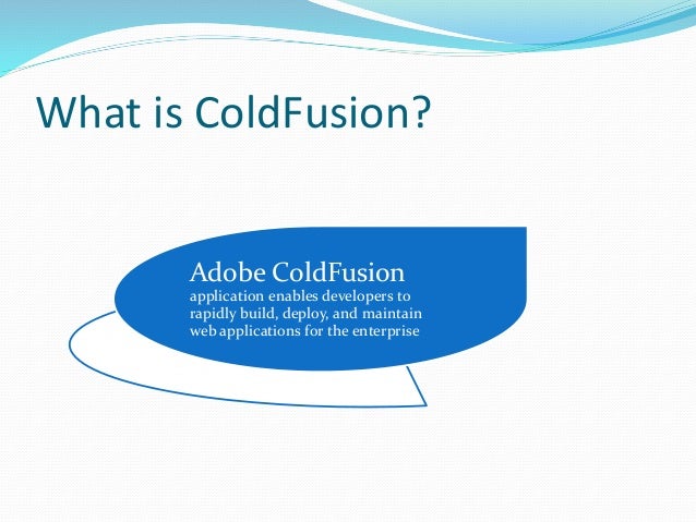 coldfusion application development