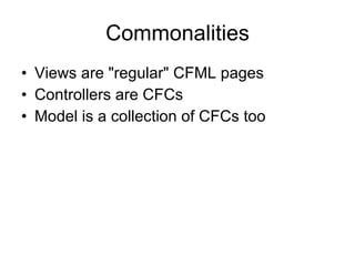 ColdFusion framework comparison | PPT