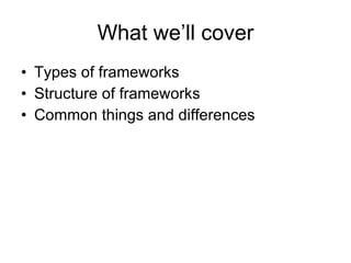 ColdFusion framework comparison | PPT