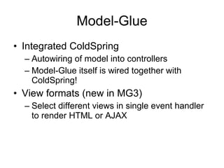 ColdFusion framework comparison | PPT