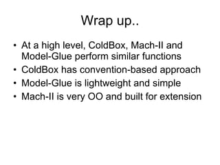 ColdFusion framework comparison | PPT
