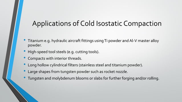 Cold isostatic pressing | PDF