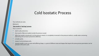Cold isostatic pressing | PDF