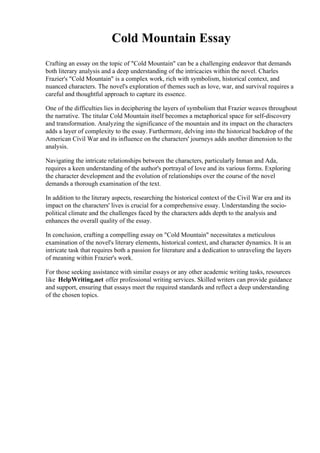 Cold Mountain Essay.pdf