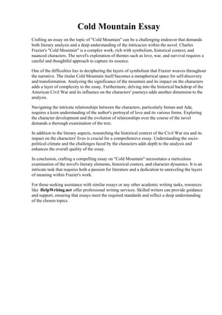 Cold Mountain Essay.pdf