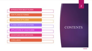 Cold plasma technology | PPTX